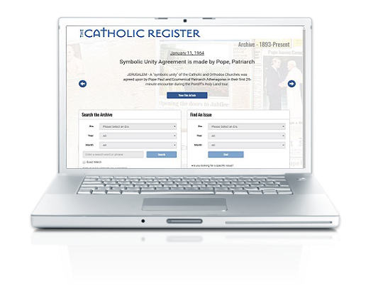 Catholic Register e-Edition - Subscribe